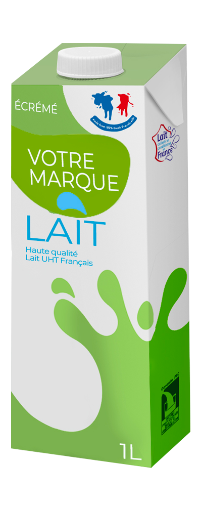Lait écrémé brique 1L – Groupe Lact'Union