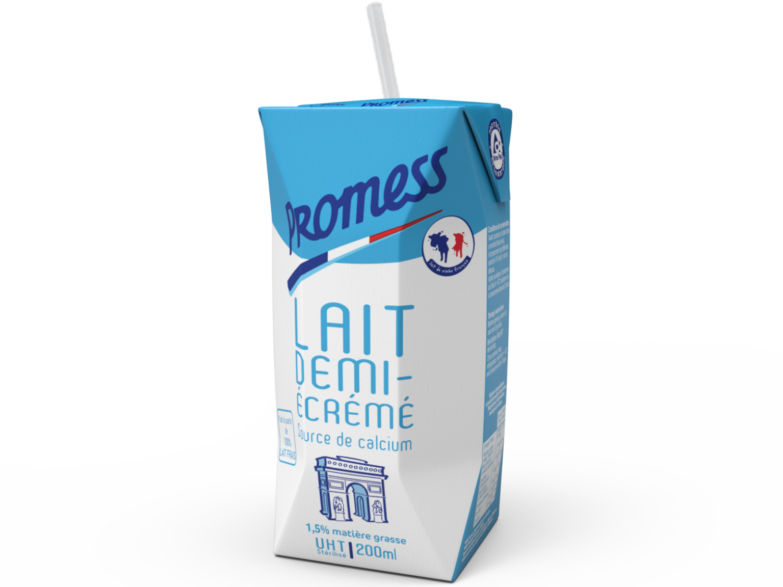 Semi-Skimmed milk brick 250 ml – Groupe Lact'Union